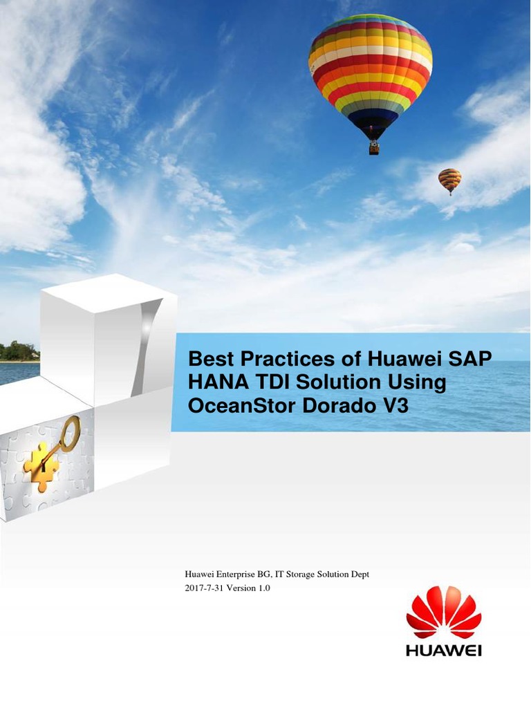 Best Practices of Huawei SAP HANA TDI Solution Using OceanStor Dorado V3 | PDF | Computer Data ...