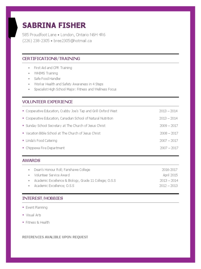 S Fisher Resume pg2 | PDF