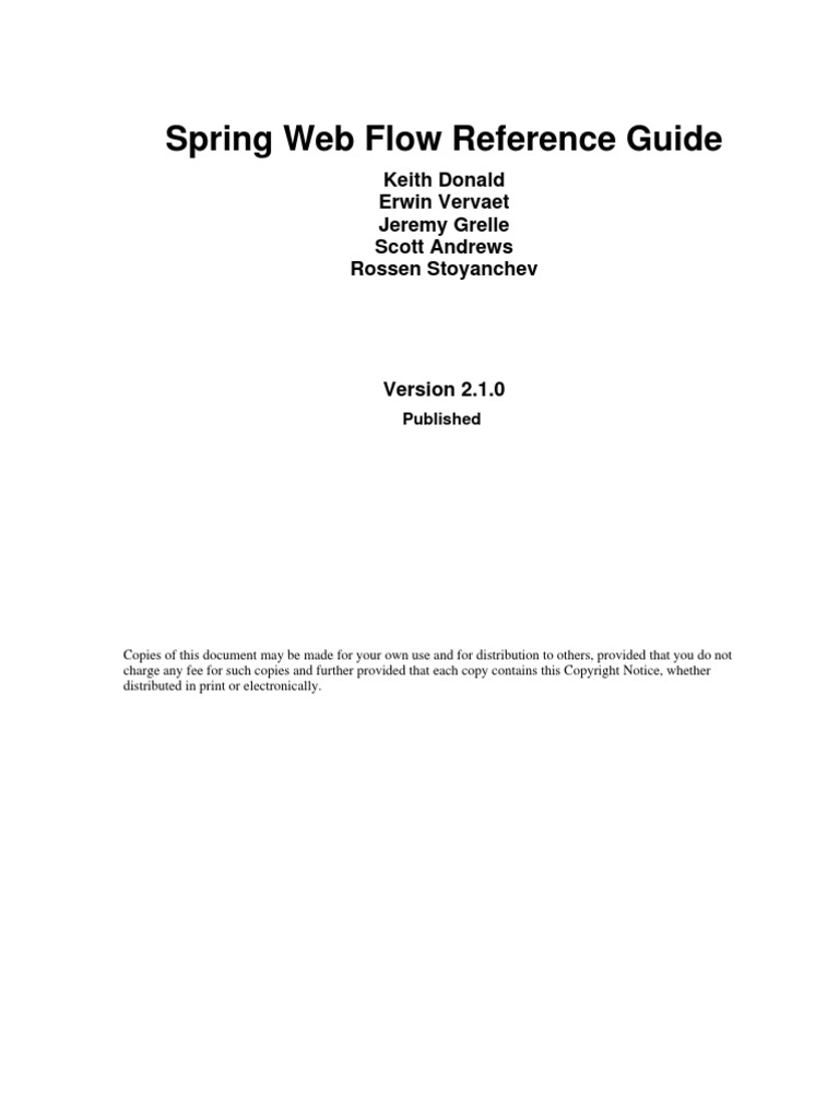 Spring Webflow Reference | PDF | Java Server Faces | Object (Computer Science)