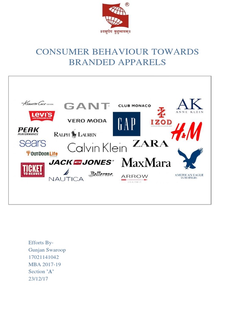 Consumer Behaviour Towards Branded Apparels: Efforts By-Gunjan Swaroop ...