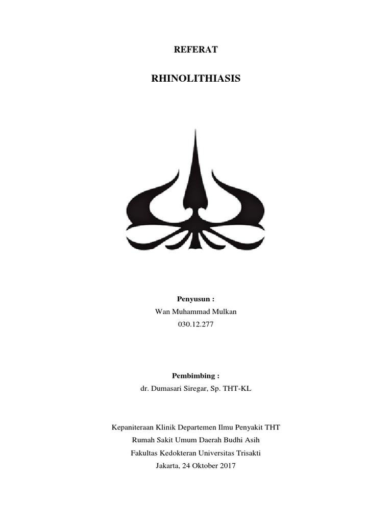 Studi Kasus Rhinolithiasis THT | PDF