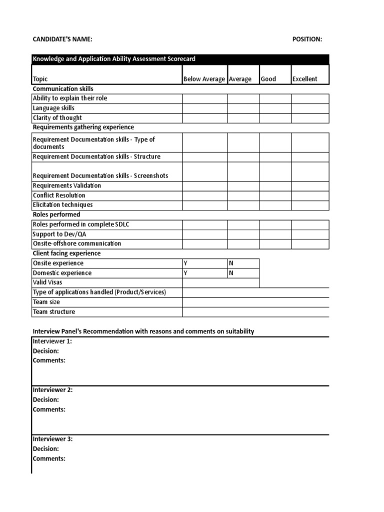 Candidate Selection Criteria | PDF