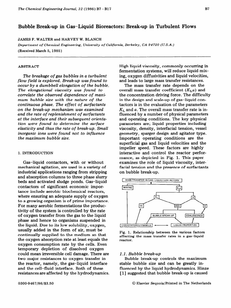 Bubble Breakup in Bioreactors | PDF | Viscosity | Fluid Dynamics