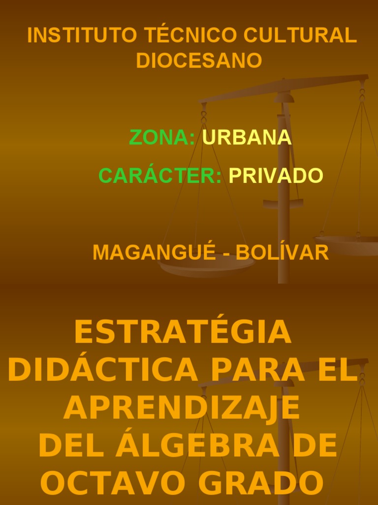 Estrategia DidActica para El Aprendizaje Del Algebra | PDF | Aprendizaje | Modificación de ...