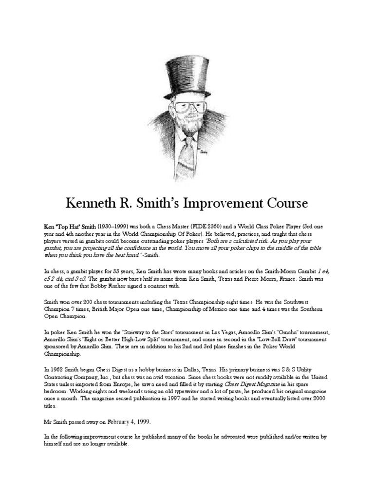 Kenneth Smith's Improvement Course PDF | PDF | Chess Openings ...