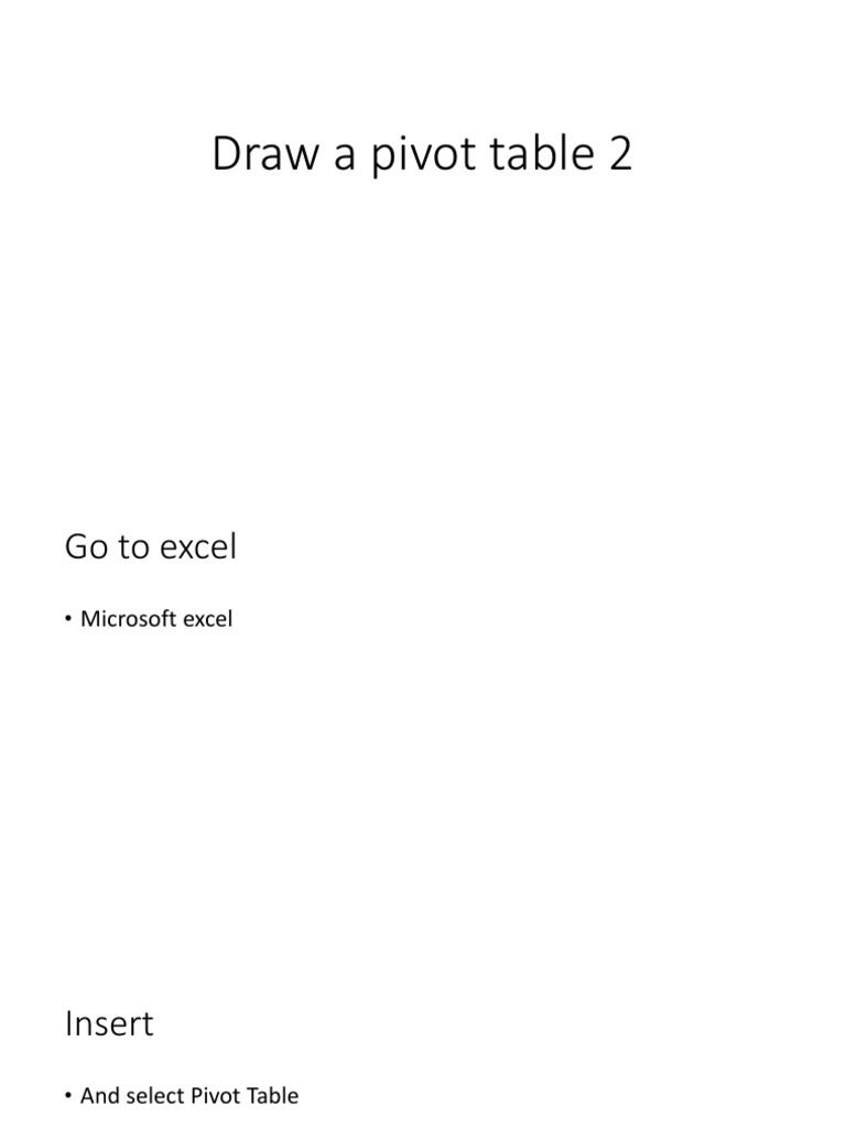 Draw A Pivot Table 2 | PDF