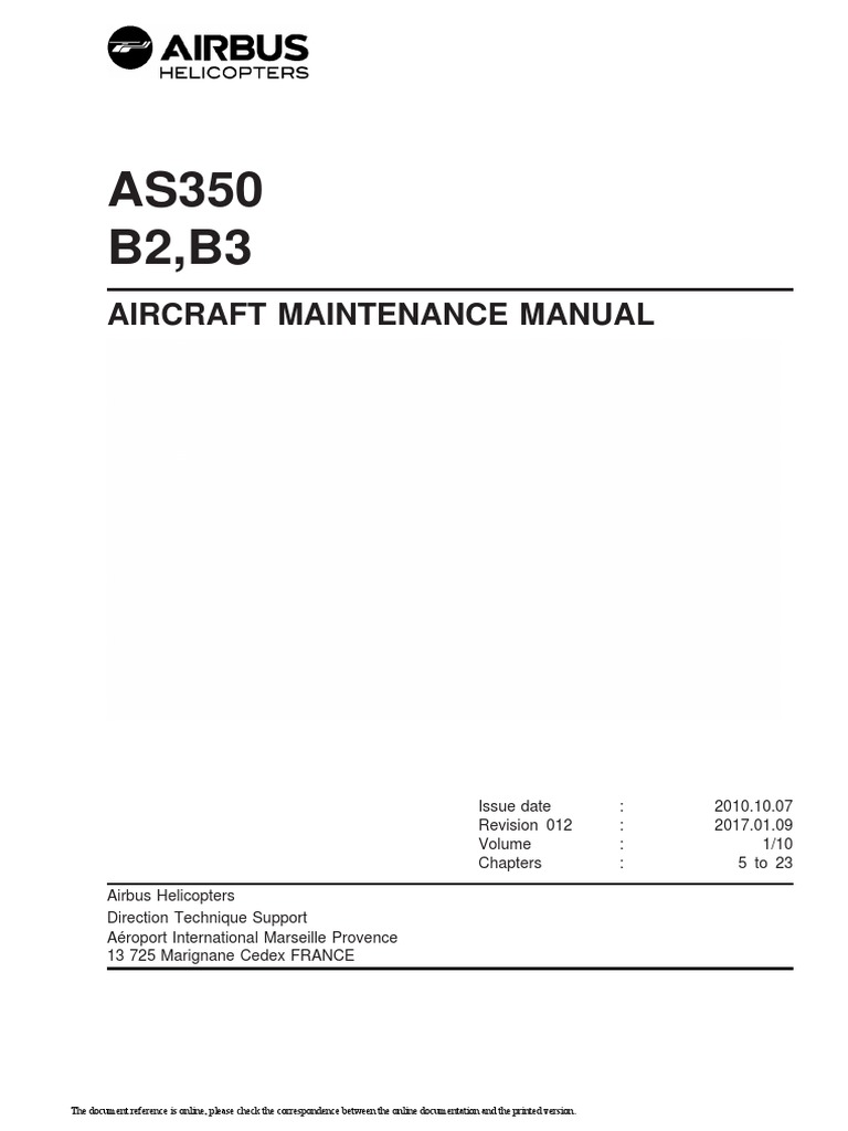 As350 Manual Index | PDF