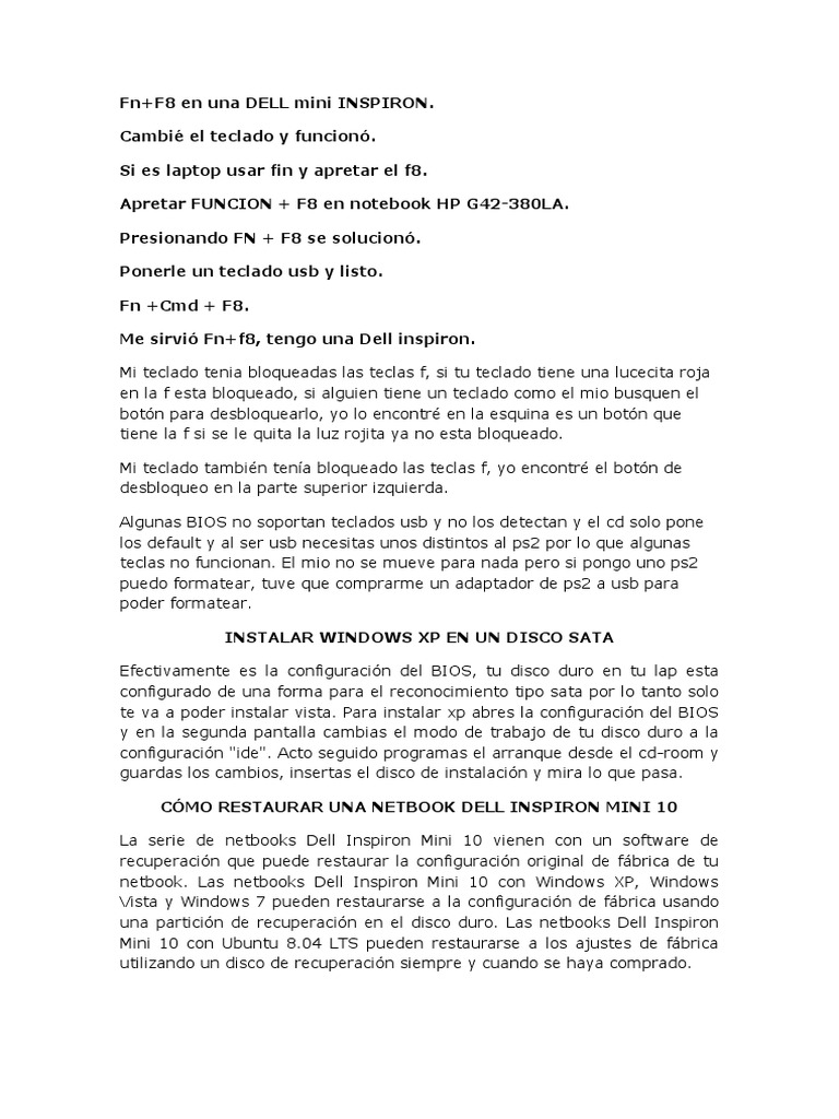 F8 - Como Hacer para Activar F8 | PDF | Teclado | Windows XP