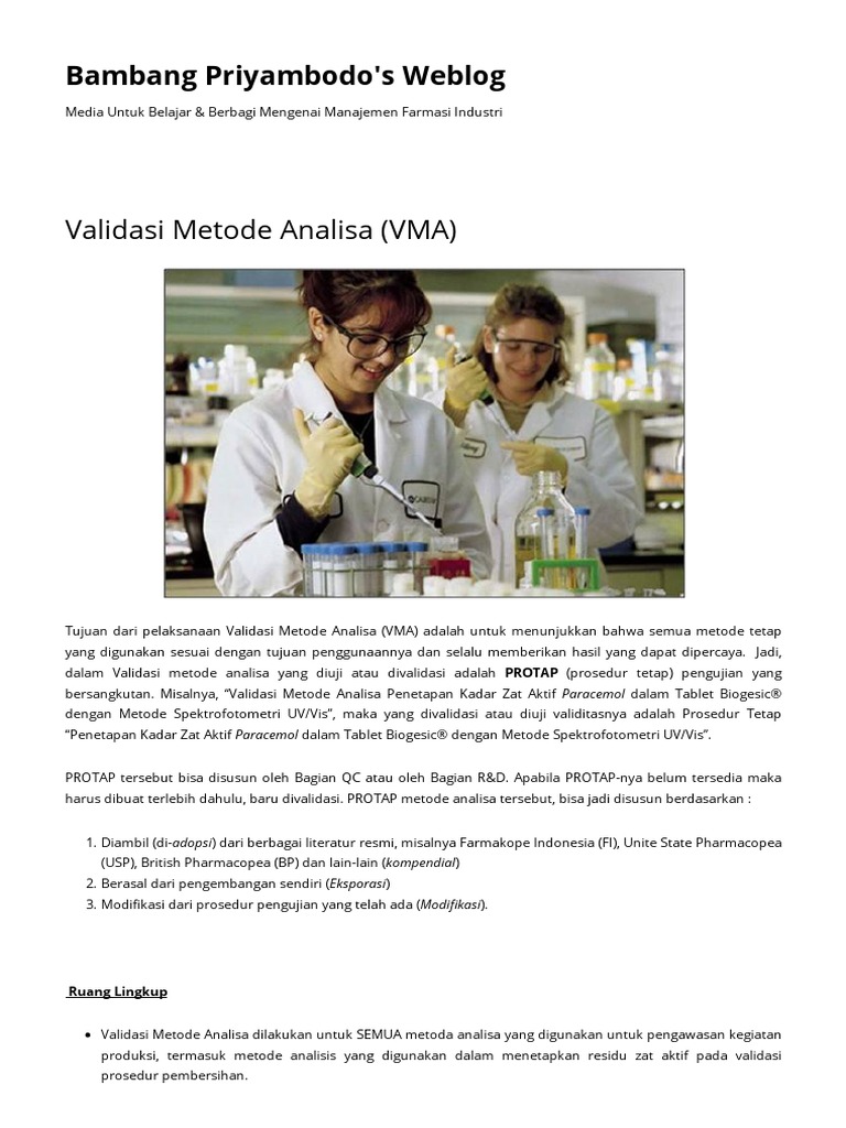 Validasi Metode Analisa | PDF