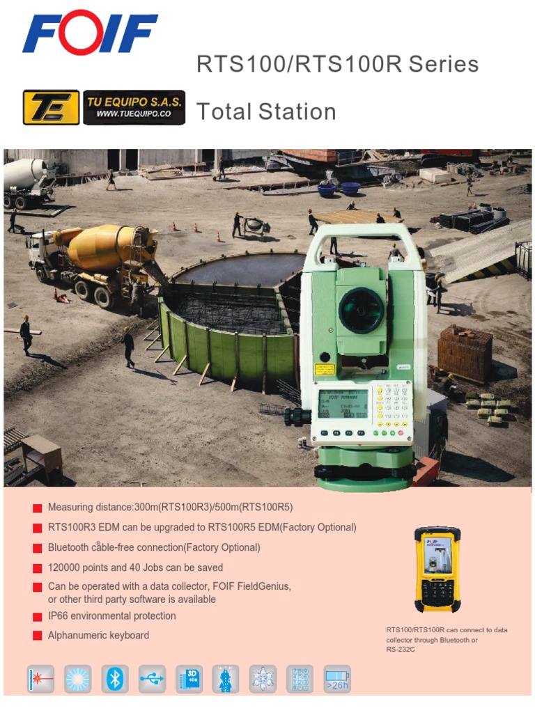 Catalogo Estacion Total Foif RTS 100 | PDF | Field Of View | Natural ...