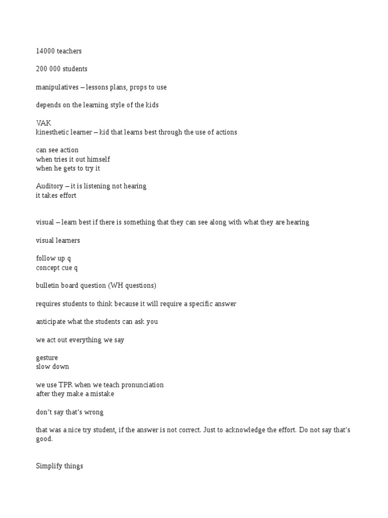 51 Talk Notes With PJ | PDF | Learning Styles | Vocabulary