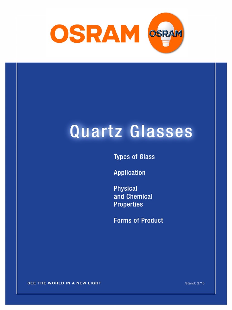 Osram Quartz | PDF | Glasses | Ultraviolet