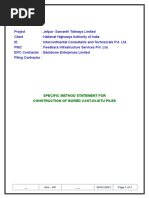 Method Statement For Bored Pile Construction | PDF | Deep Foundation | Concrete