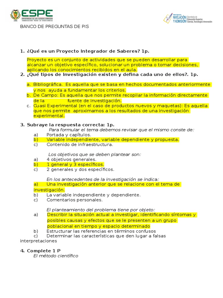 Banco de Preguntas de Pis | PDF | Teoría | Toma de decisiones