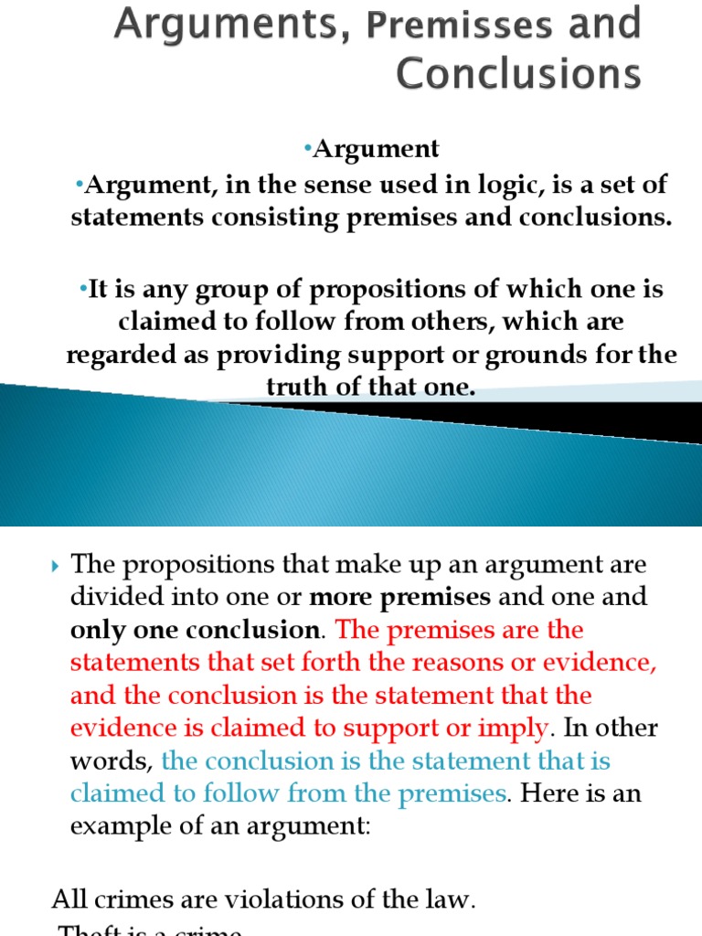 2. Arguments Premises and Conclusions | Logical Consequence | Argument