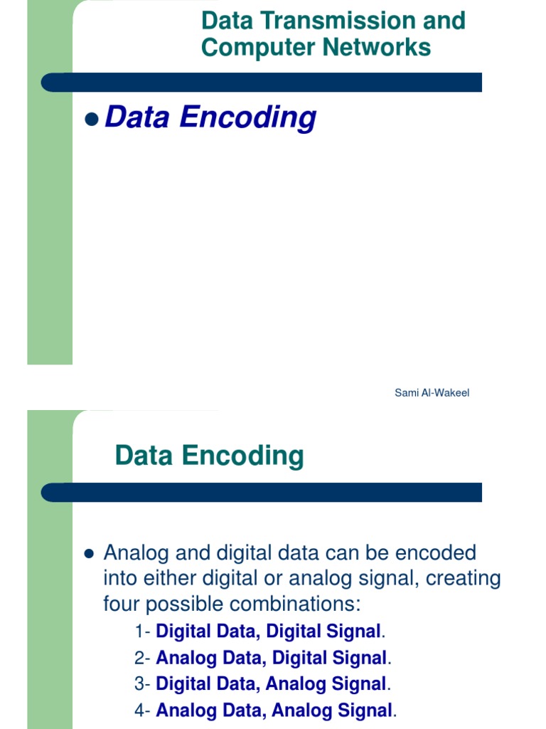 Data Encoding | PDF | Modulation | Modem
