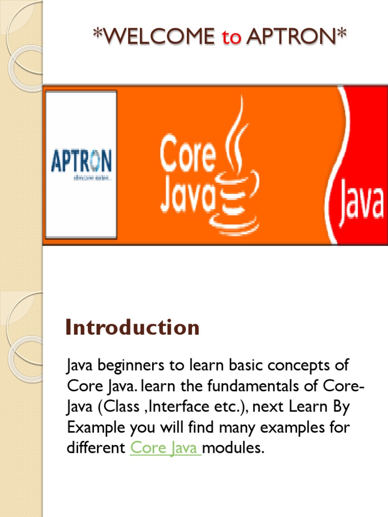 Join Core Java Training Center | PDF