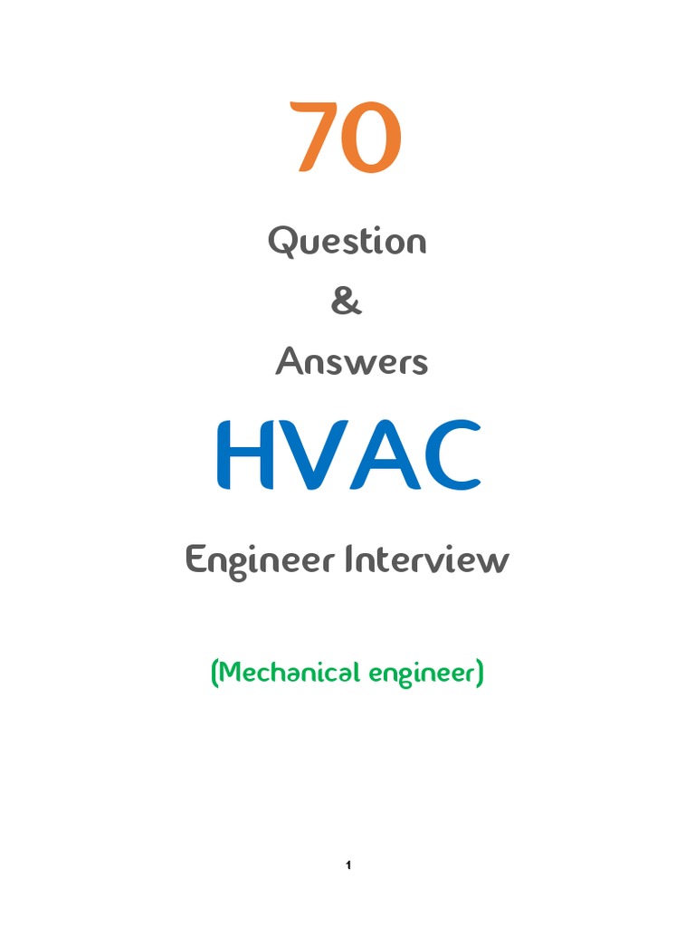 HVAC Engineer Interview 70 Question Answers (Mechanical Engineer) PDF ...