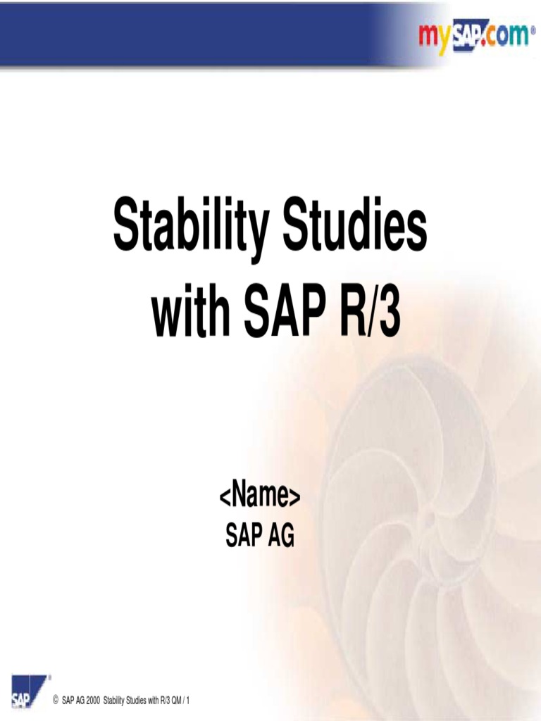Enabling Stability Studies and Quality Management with SAP R/3 | PDF ...