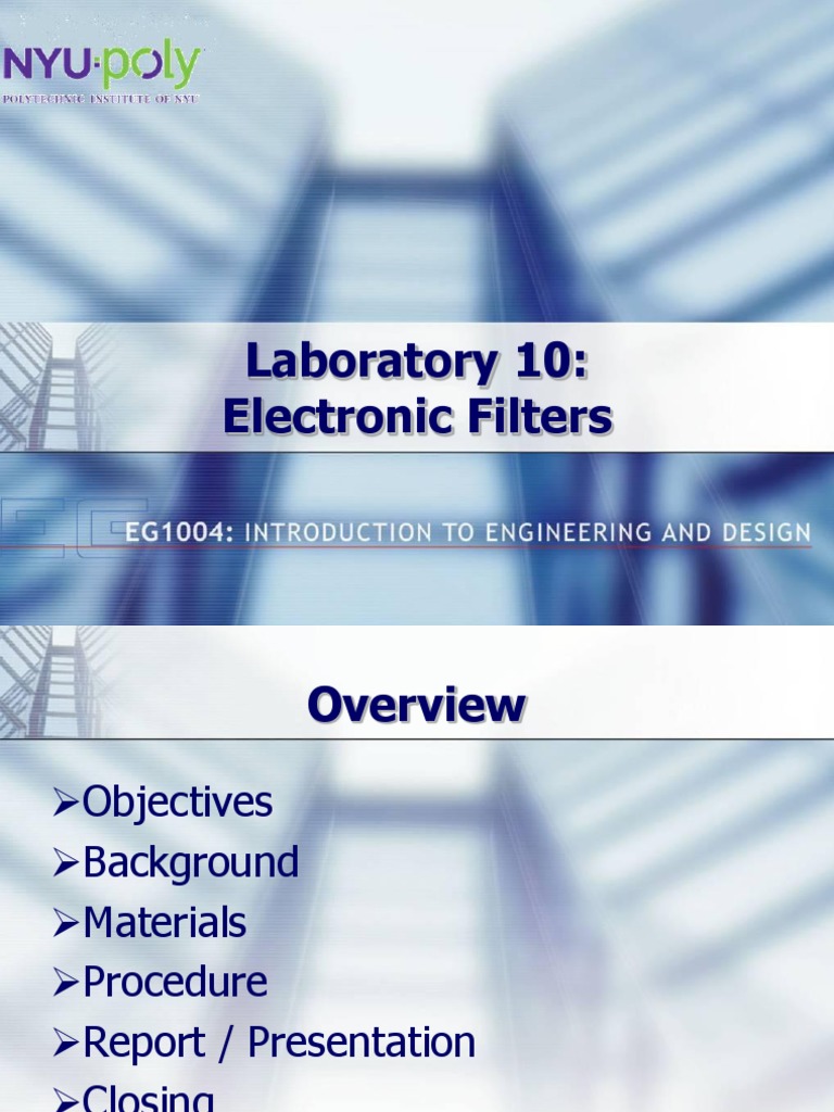 Electronic Filters | PDF | Electronic Filter | Low Pass Filter