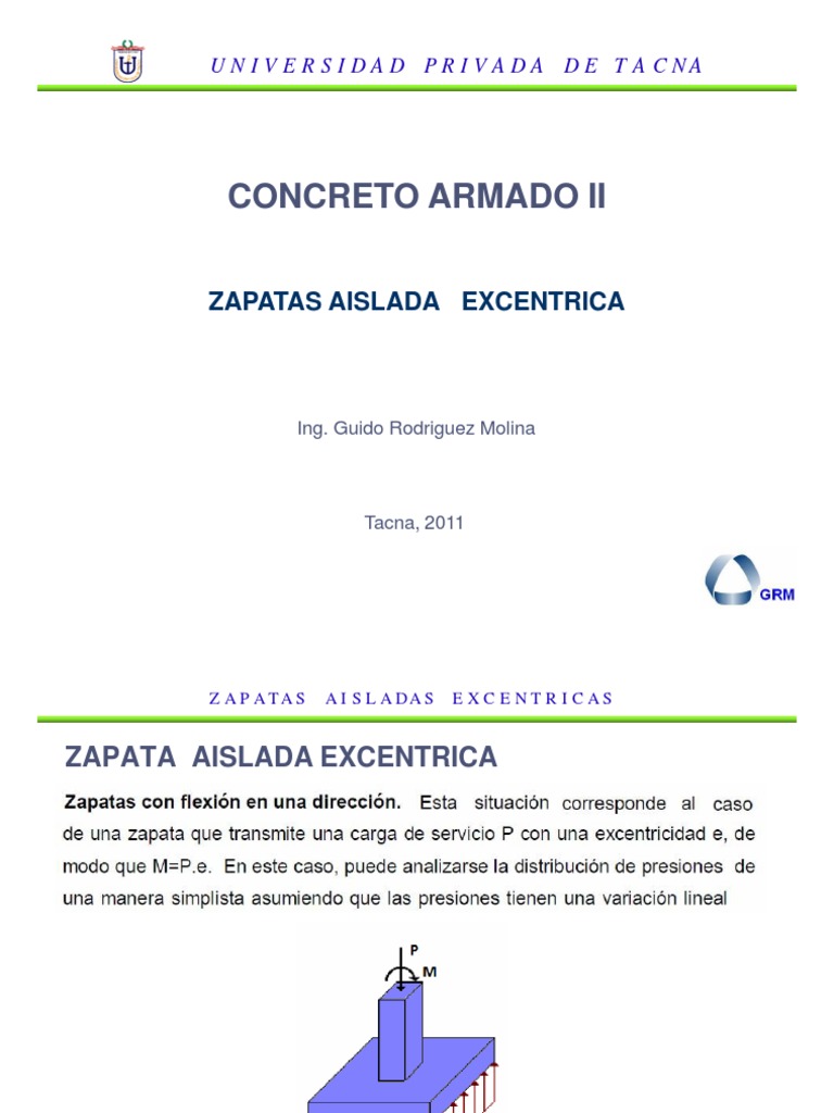 Zapatas Aisladas Excentricas | PDF | Plantas | Science
