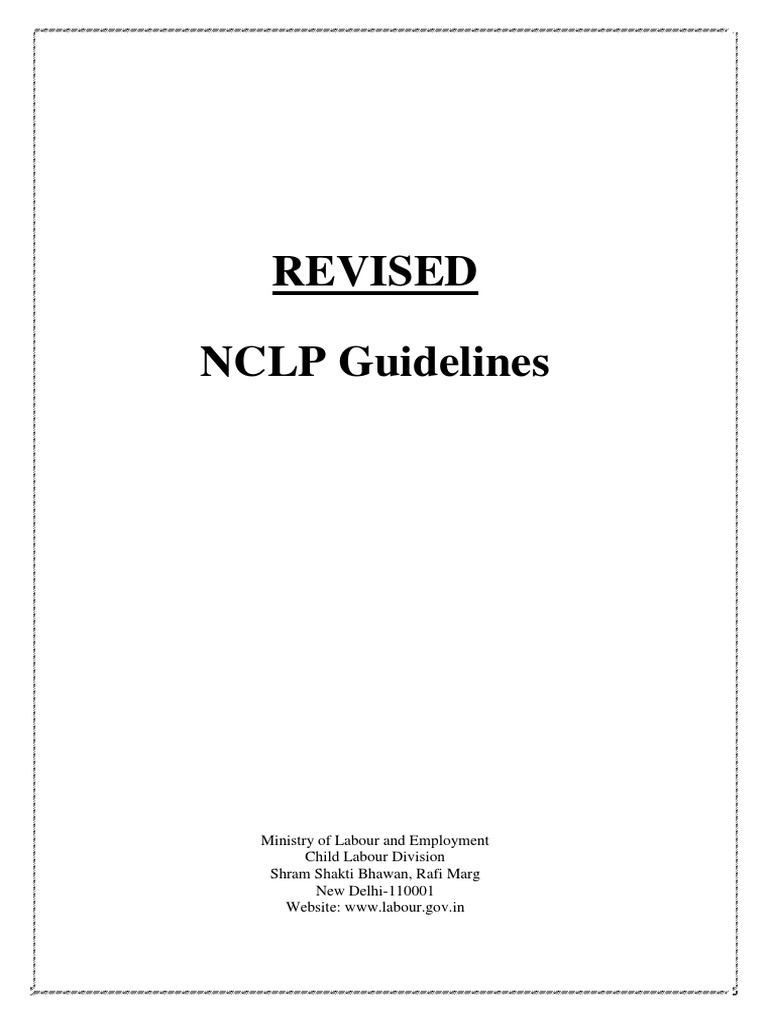 Revised NCLP Guidelines | PDF | Child Labour | Vocational Education