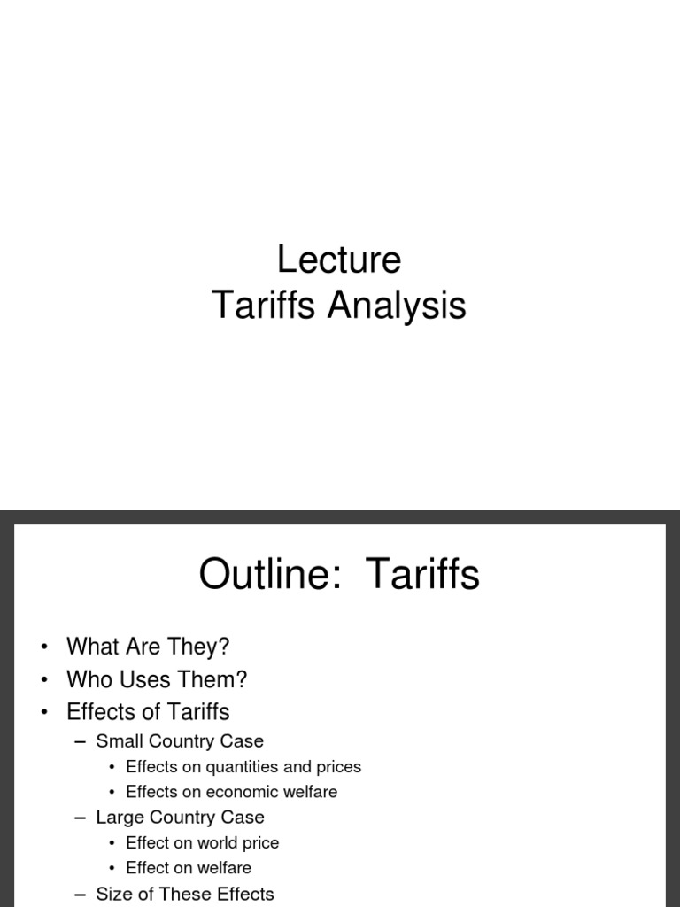 Tariff Analysis, Partial Equilibrium | PDF | Tariff | Economic Surplus