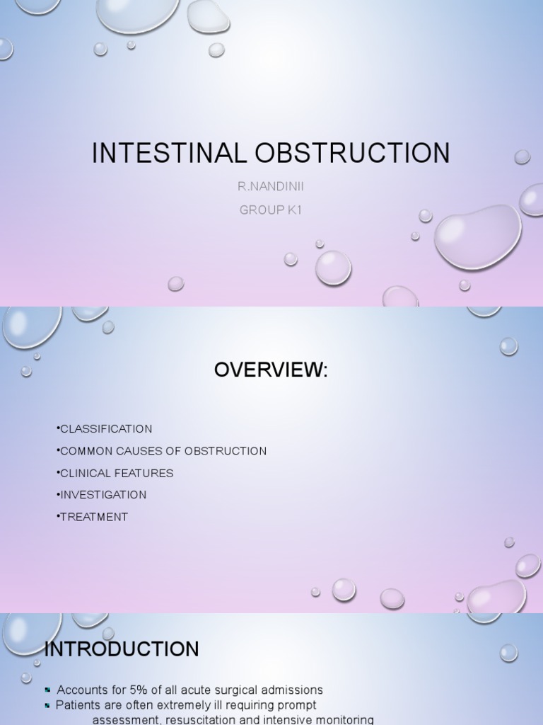 Intestinal Obstruction | PDF | Gastroenterology | Medical Specialties