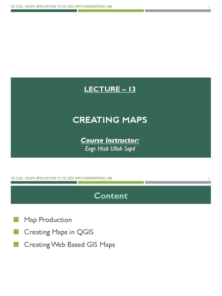 Lecture 13 - Creating Maps (Dec 2016) PDF | PDF | Map | Geographic ...