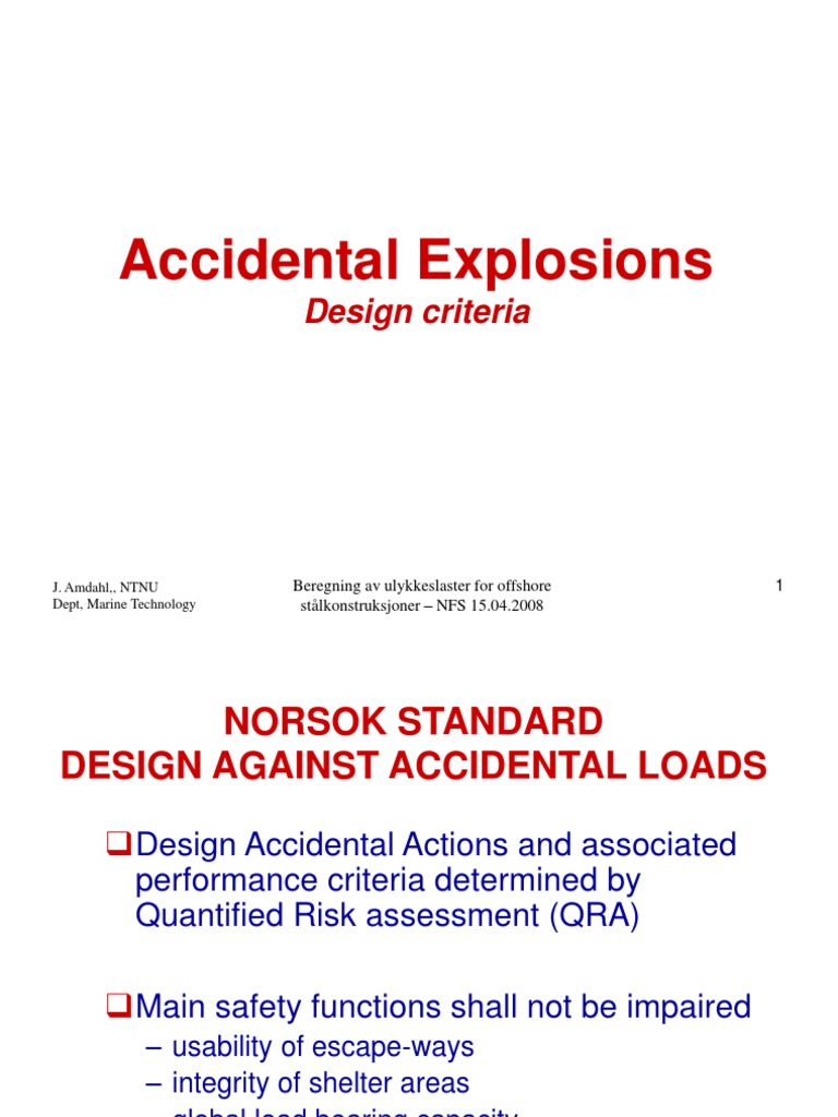 Accidental Explosions: Design Criteria | Download Free PDF | Structural ...