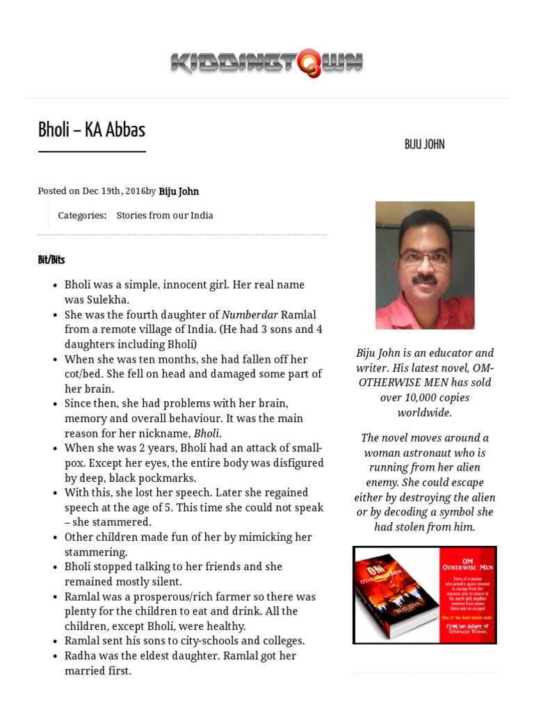 Bholi - KA Abbas - Kiddingtown | PDF | Bride | Veil