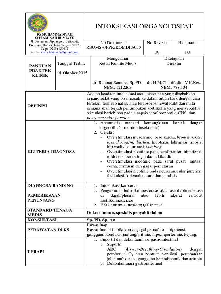 PPK Intoks Organofosfat | PDF