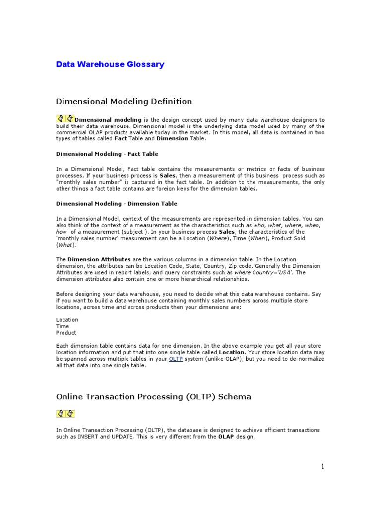 Data Warehouse Basics | PDF | Data Warehouse | Table (Database)