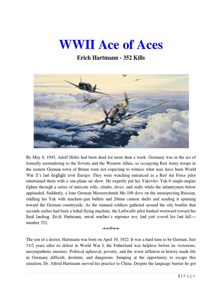 Mil Hist - WWII Ace of Aces | PDF | Flying Ace | Fighter Aircraft