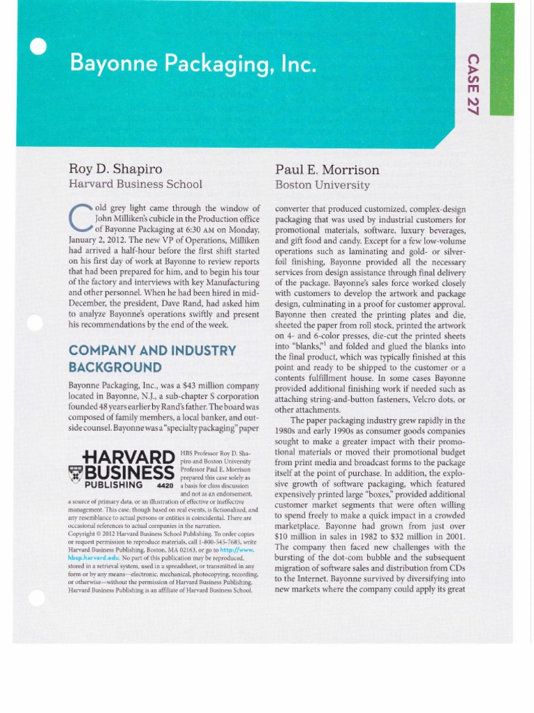 Case Study 27 V2 | PDF | Industries | Business