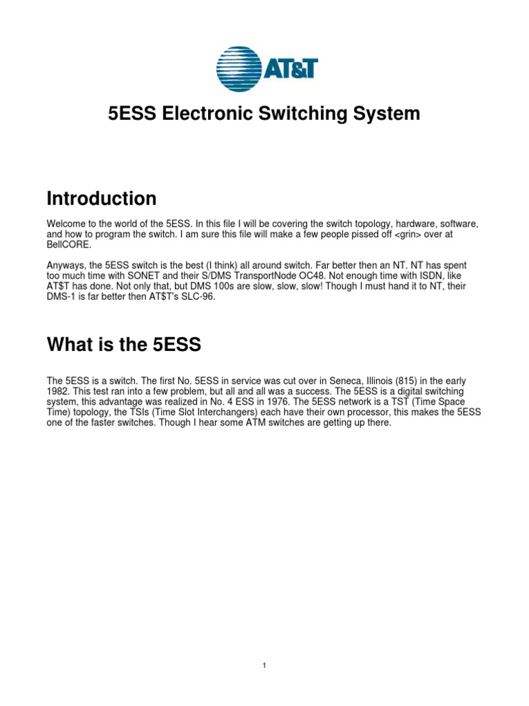Atandt 5ess | PDF | Command Line Interface | Menu (Computing)