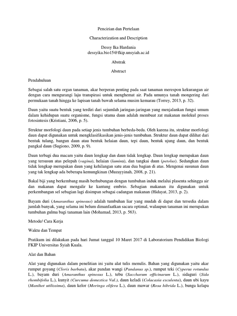 1 Pencirian Dan Pertelaan | PDF | Sains & Matematika