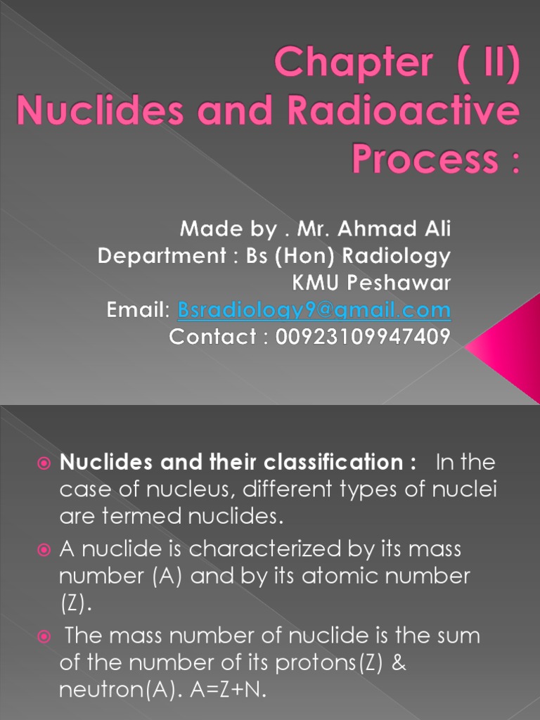 Nuclear Medicine Nuclides and Radioactive. Chapter 2 | PDF ...