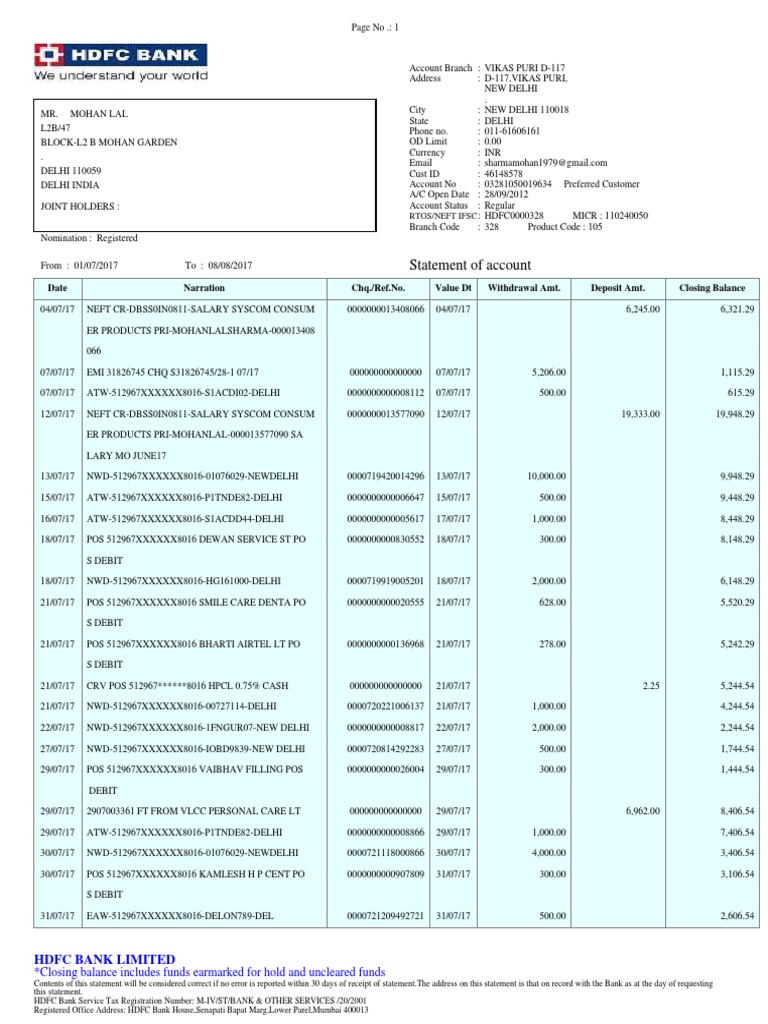 Monu Pandey Statement | PDF | Debits And Credits | Financial Services