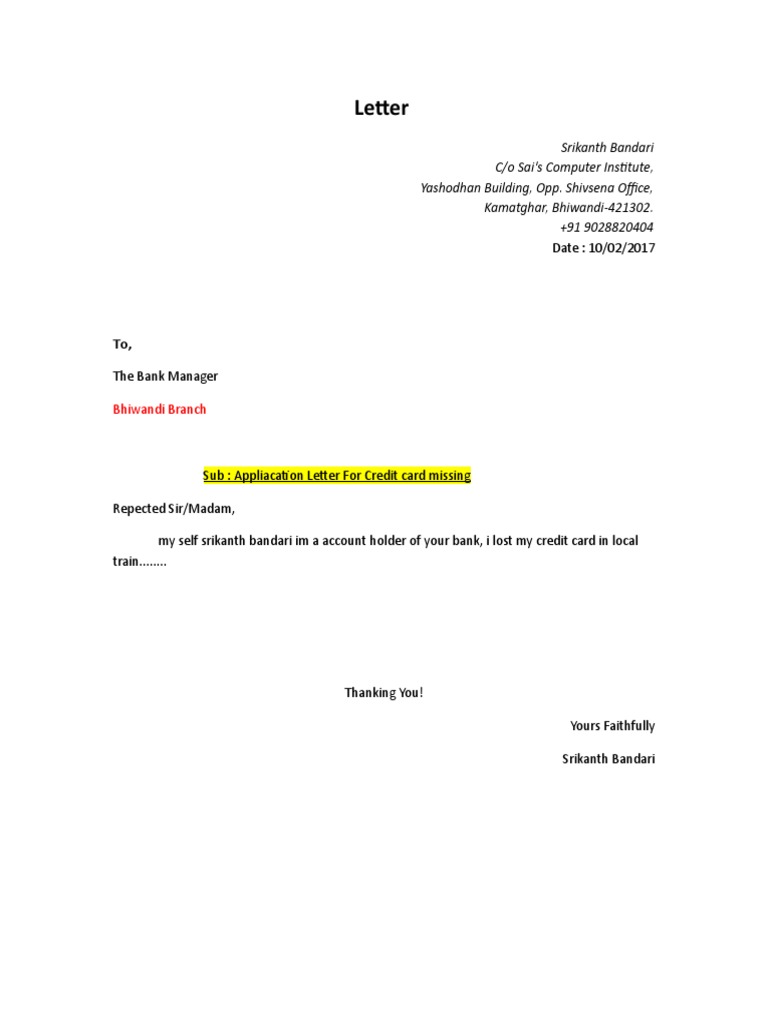 Letter | PDF