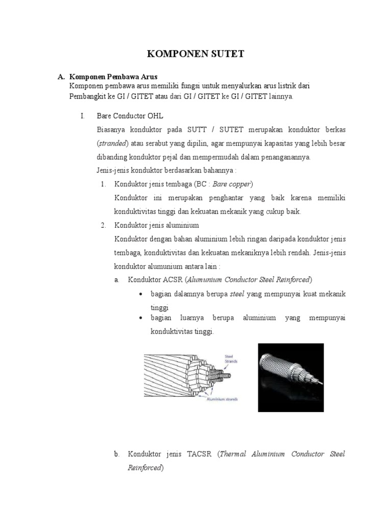 Komponen Utama SUTET dan Fungsinya | PDF | Teknologi & Rekayasa