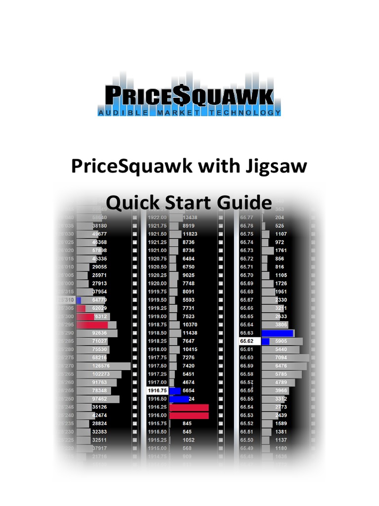 PriceSquawk Jigsaw QuickStart Guide | PDF | Order (Exchange) | Day Trading