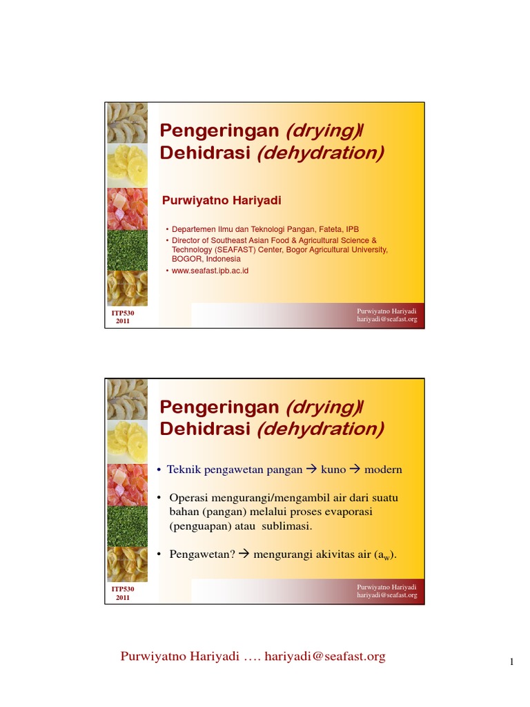 09a Itp530 Drying Dehydration | PDF