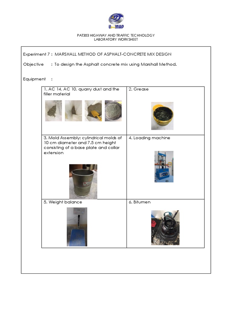 Pat303 Highway and Traffic Technology Laboratory Worksheet | PDF ...