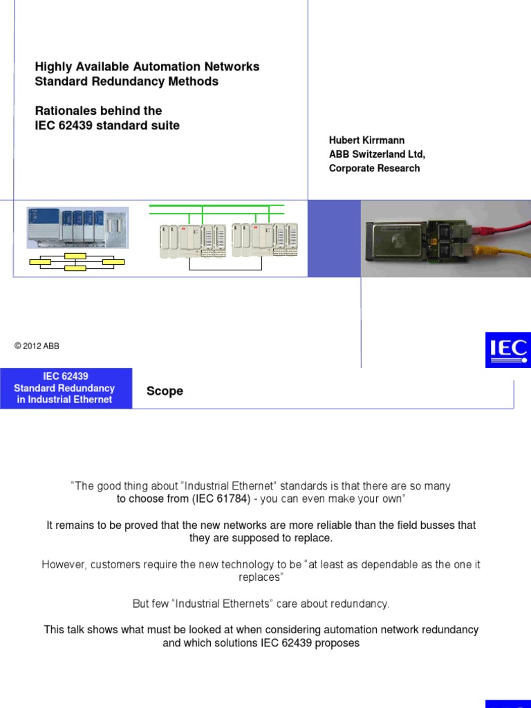 IEC 62439 Summary | PDF | Ethernet | Computer Network