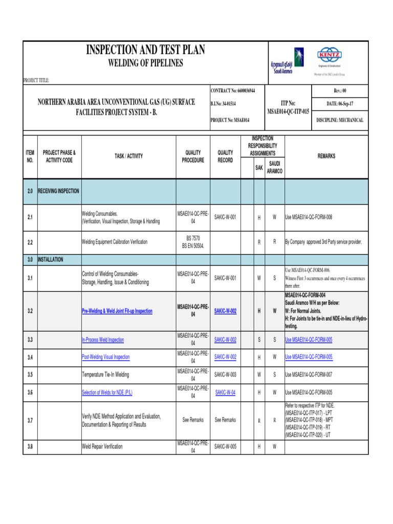 Daily Weld Fit-up and Production Report (Field Weld)-Pipeline-satr-w ...
