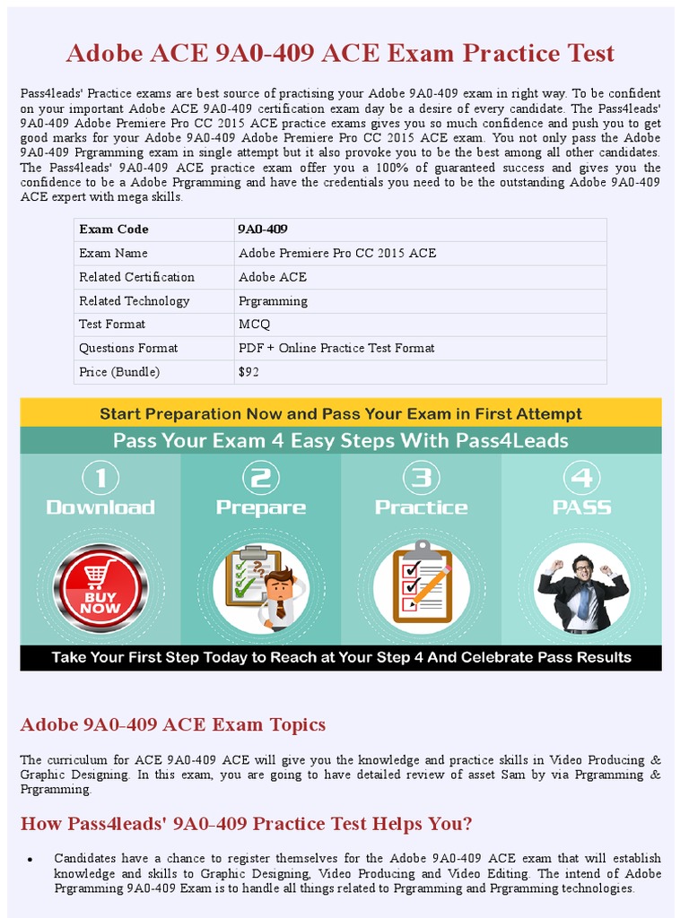 Prgramming 9A0-409 ACE Practice Test - Updated 2018 | PDF | Adobe ...