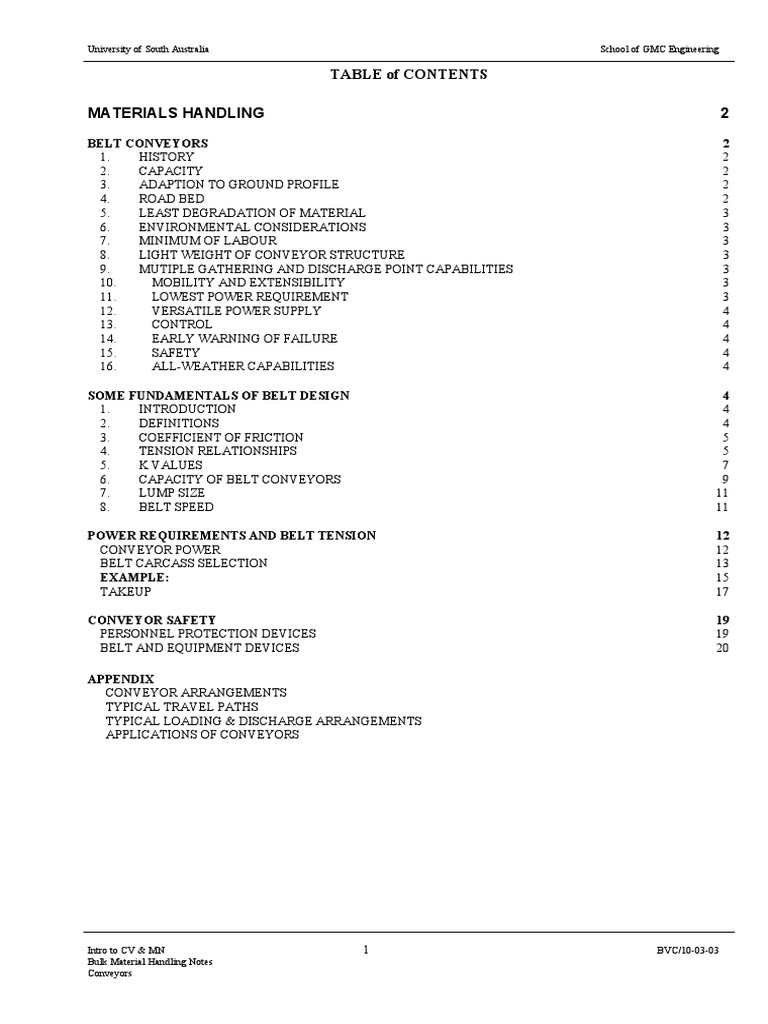 Belt Conveyor Notes | PDF | Belt (Mechanical) | Torque