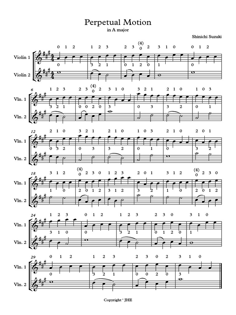 Perpetual Motion - Partitura Completa | PDF