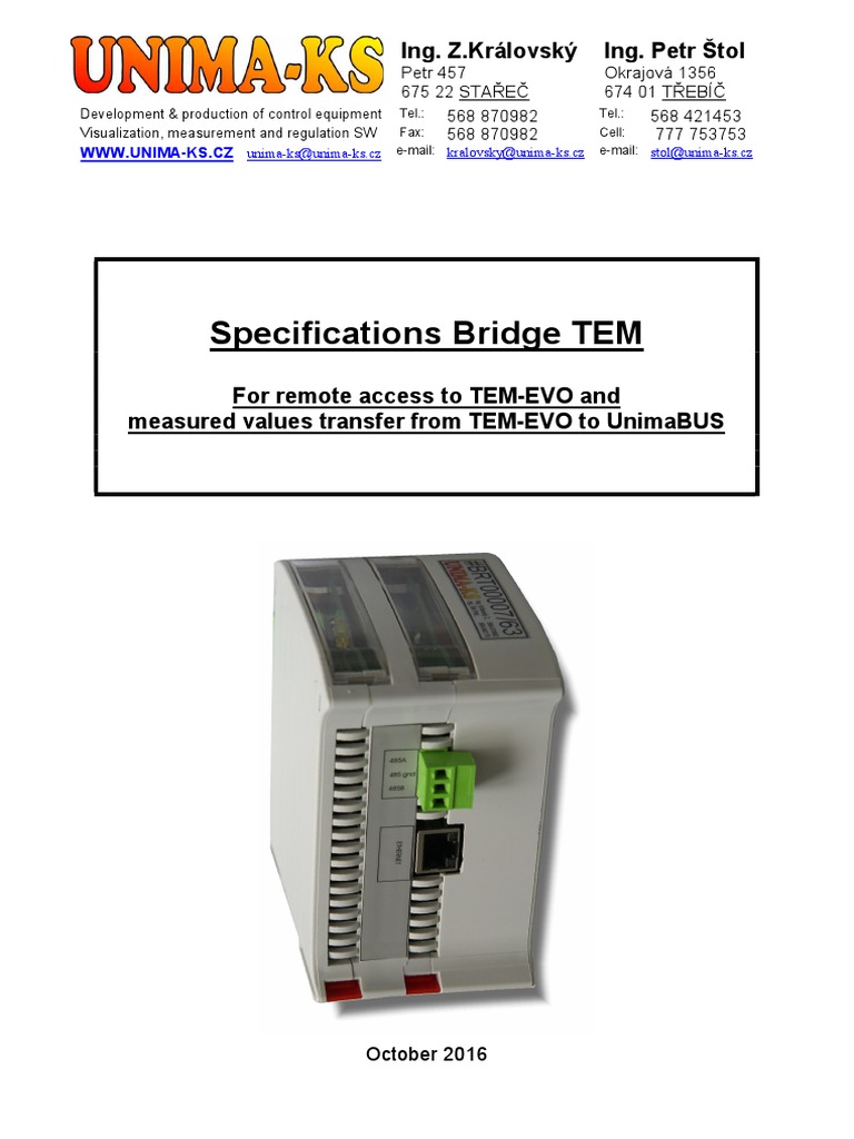 Bridge TEM Specifications | PDF | Electrical Connector | Power Supply